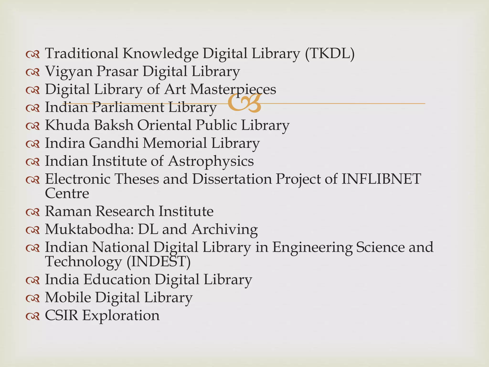Digital library initiative at inflibnet | PPTX