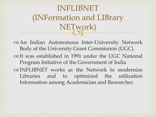 Digital library initiative at inflibnet | PPTX
