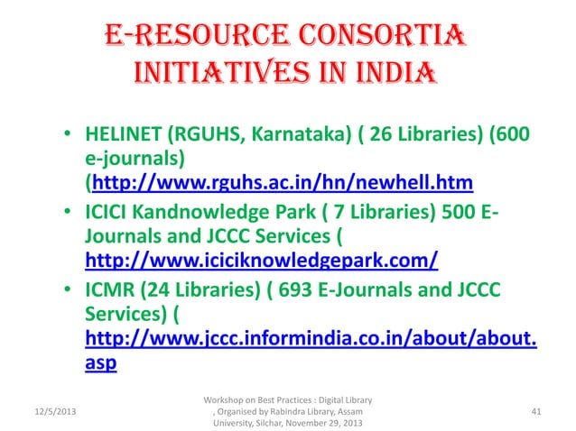 Digital Library Initiatives in India : An Overview | PDF | Databases ...
