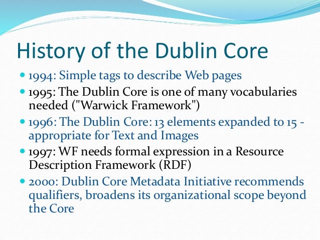 Dublin Core Metadata Initiatives