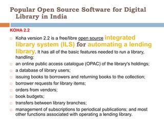 Digital library management system in the context of oss anil mishra | PPSX | Shareware and ...