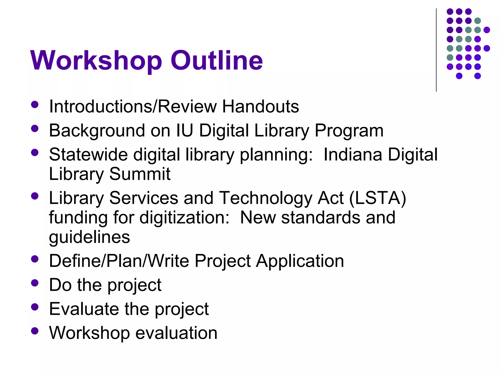 Planning and Implementing a Digital Library Project | PPT