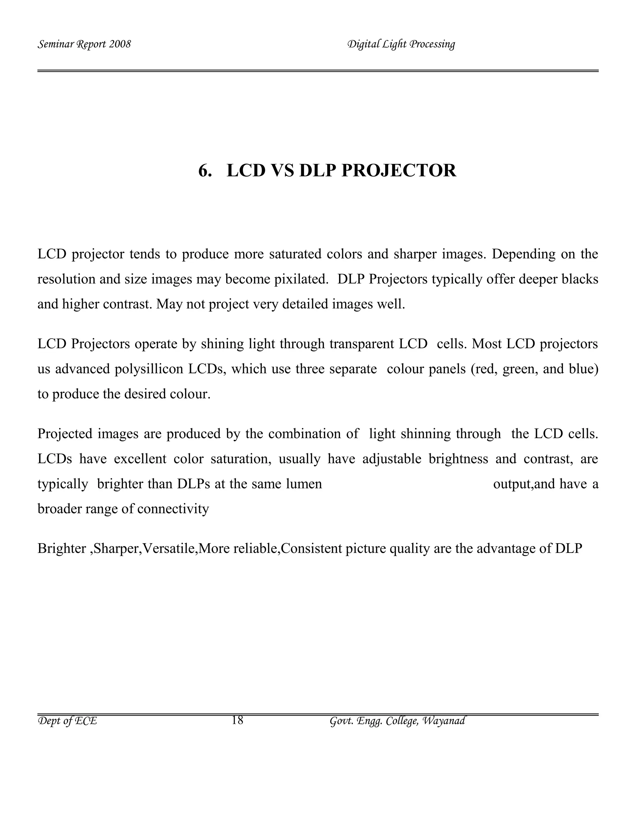 Digital light processing_seminar_report_download | DOCX