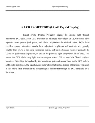 Digital light processing_seminar_report_download | DOCX