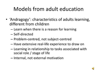 Digital literacies tandc models of adult learning | PDF