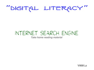 Digital Literacy, part I (search engine) | PPT