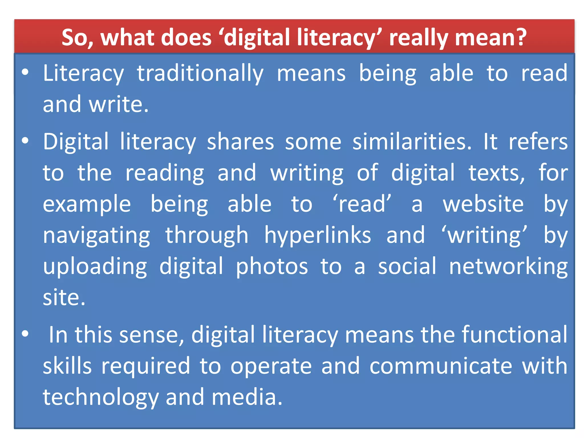 Digital literacy | PPTX