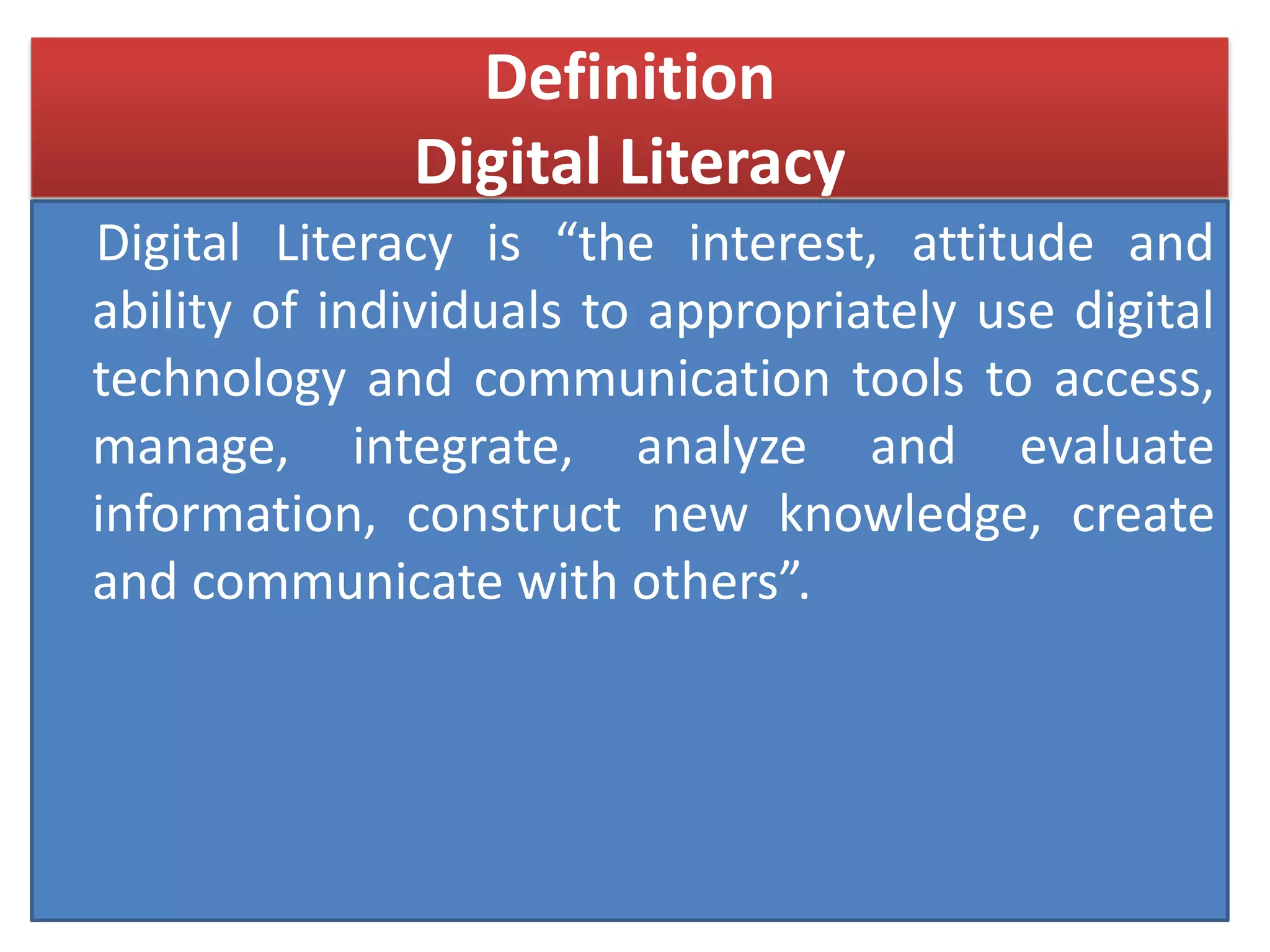 Digital literacy | PPTX
