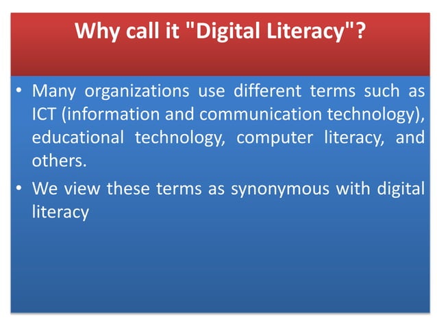 Digital literacy | PPTX
