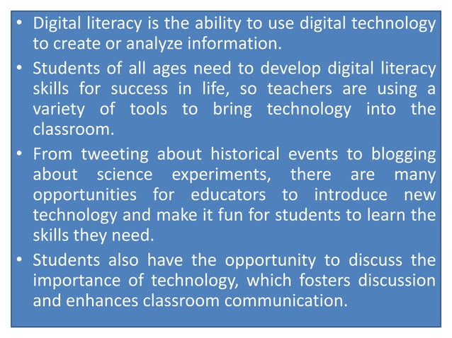 Digital literacy | PPTX