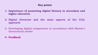 Digital literacy and CLIL | PPTX