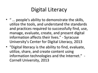 Digital literacy an introduction | PPT