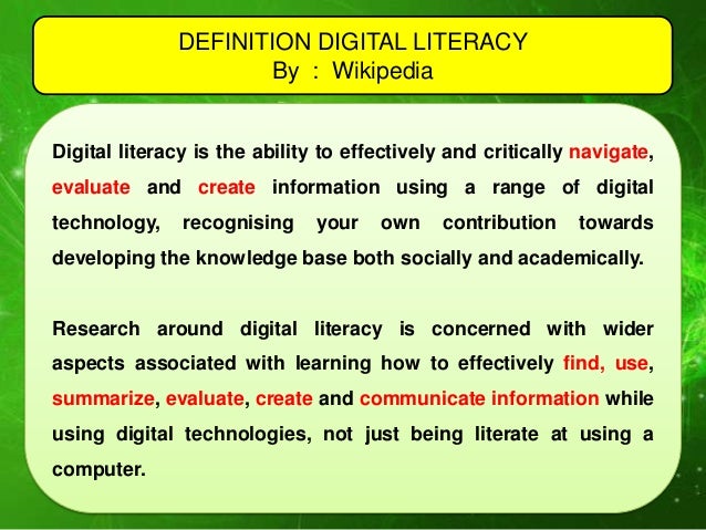 Digital literacy 1