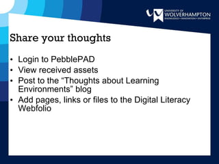 Digital Literacy - Learning Environments | PPT