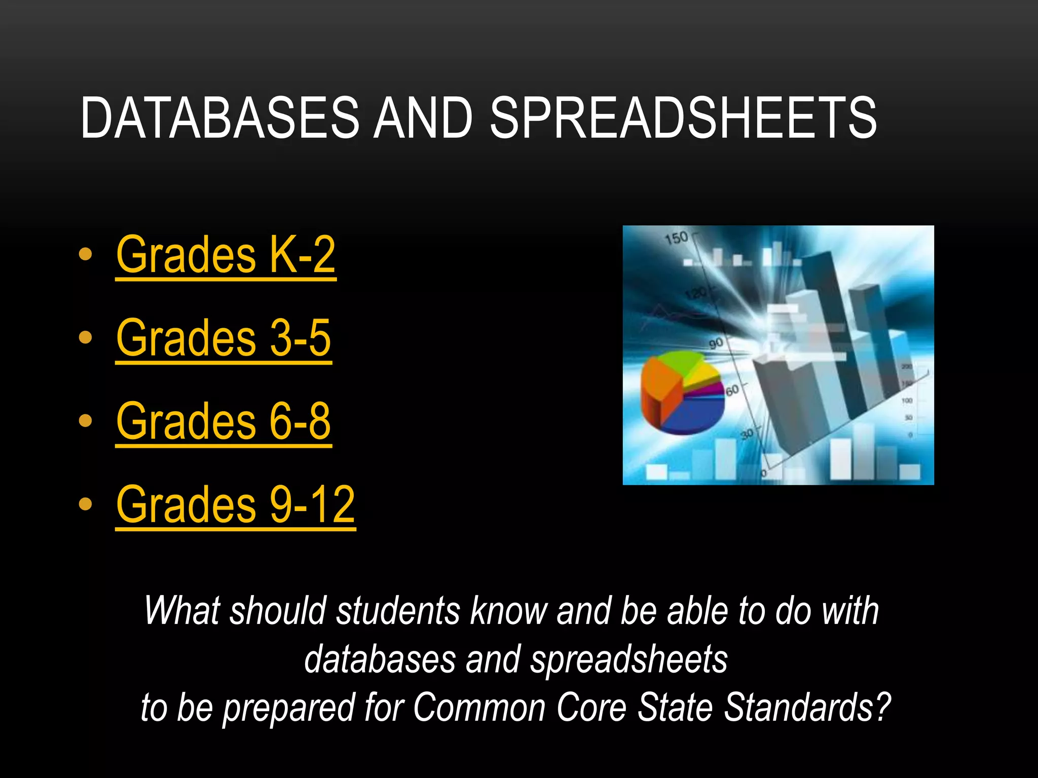 Digital literacy and technology skills database spreadsheets | PPTX