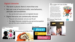 Digital literacy, competence and citizenship | PPTX