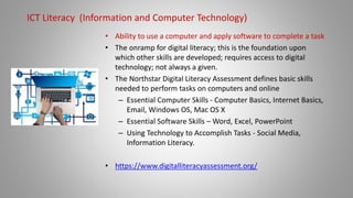 Digital literacy, competence and citizenship | PPTX