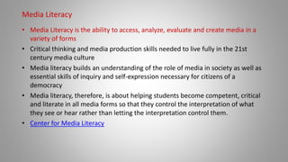 Digital literacy, competence and citizenship | PPTX