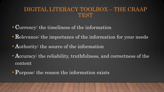 Digital Literacy | PPTX | Internet for Beginners | Internet