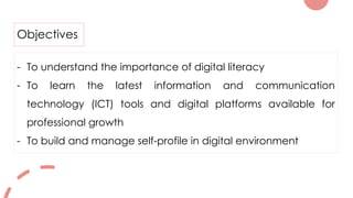 Digital Literacy L1 basic of computers . | PPTX