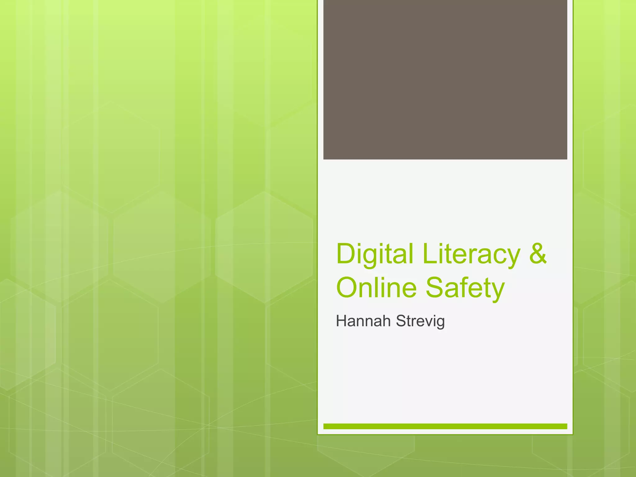 Digital literacy & online safety | PPTX