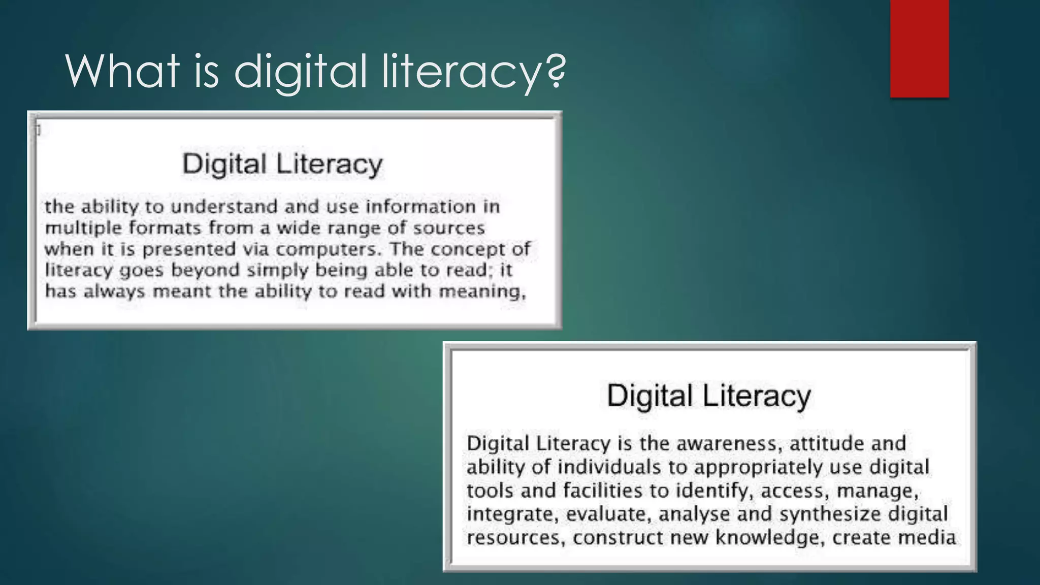 Digital literacy powerpoint project | PPT