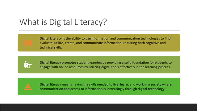 Digital literacy ppt | PPTX | Secondary Education | Education