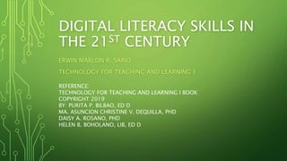 Digital literacy skills in the 21 st century | PPTX