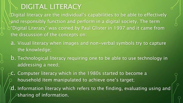 Digital literacy skills in the 21 st century | PPTX