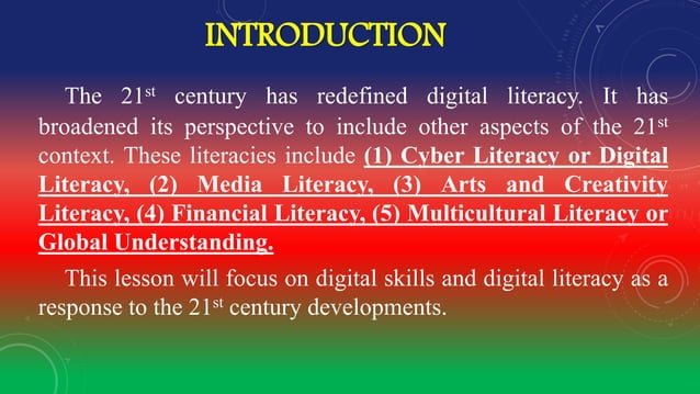 Digital literacy skills in the 21st century | PPTX