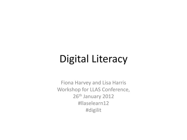 Digital Literacy Workshop | PPTX