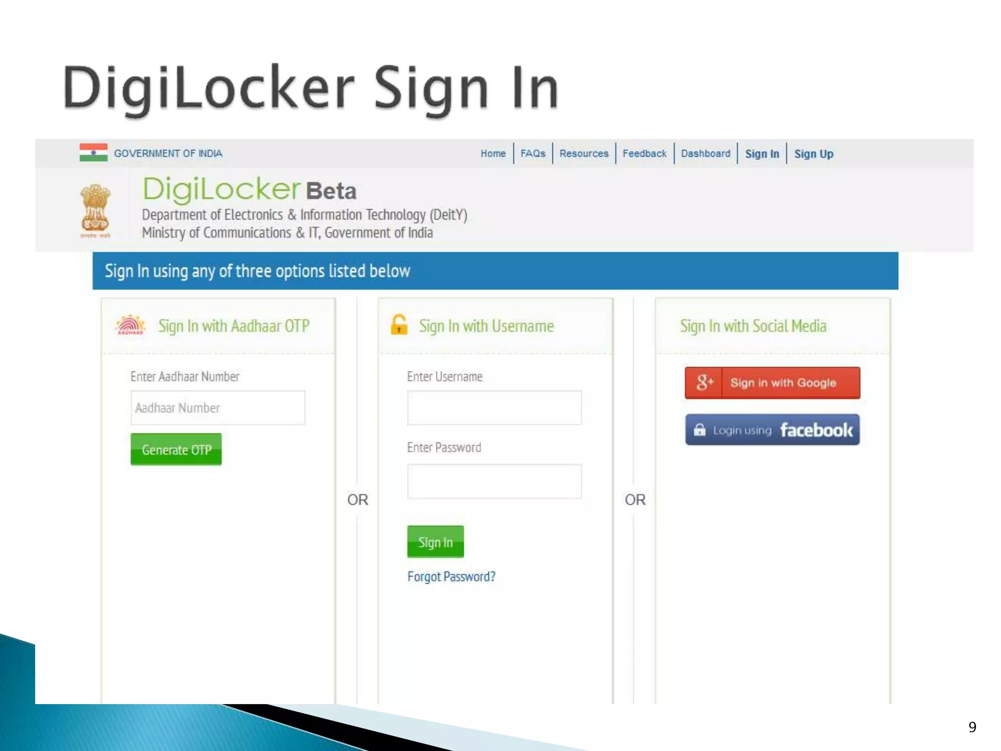Digital Locker System (DigiLocker) - A Government of India Initiative_1 ...