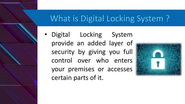 Survey of Digital locking system | PPT
