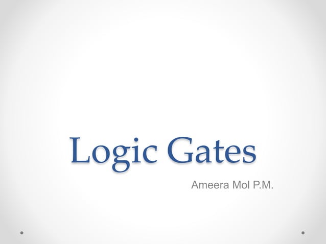 Digital logic | PPTX | Programming Languages | Computing