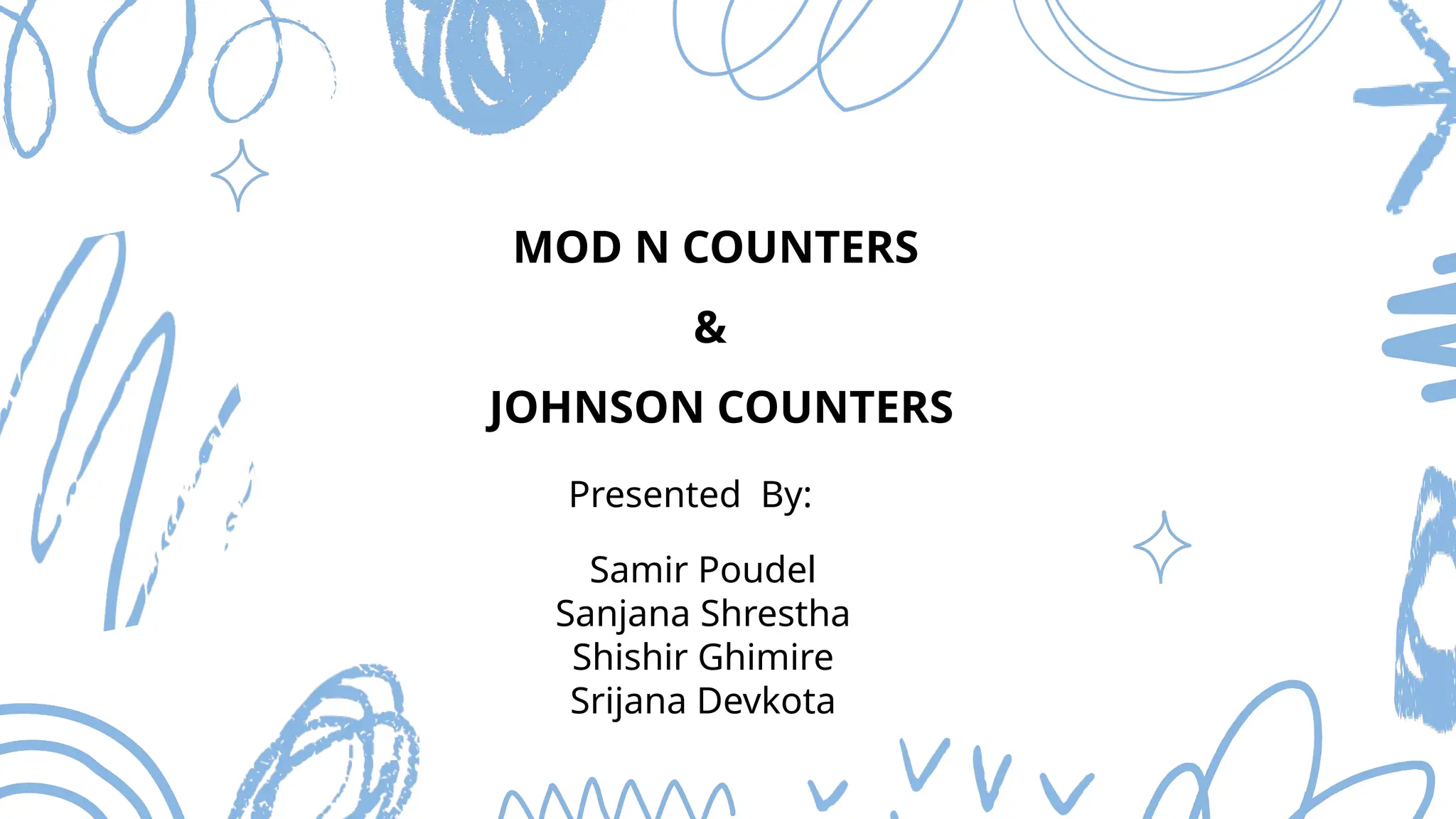 Slide of MOD N COUNTERS , RING COUNTERS AND JOHNSON COUNTERS | PPTX