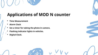 Slide of MOD N COUNTERS , RING COUNTERS AND JOHNSON COUNTERS | PPTX