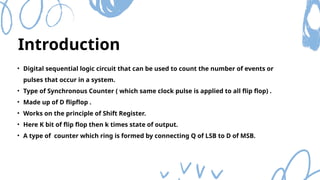 Slide of MOD N COUNTERS , RING COUNTERS AND JOHNSON COUNTERS | PPTX