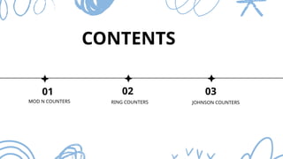 Slide of MOD N COUNTERS , RING COUNTERS AND JOHNSON COUNTERS | PPTX