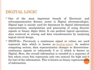 Digital Logic.;;logic computer science.. | PPTX