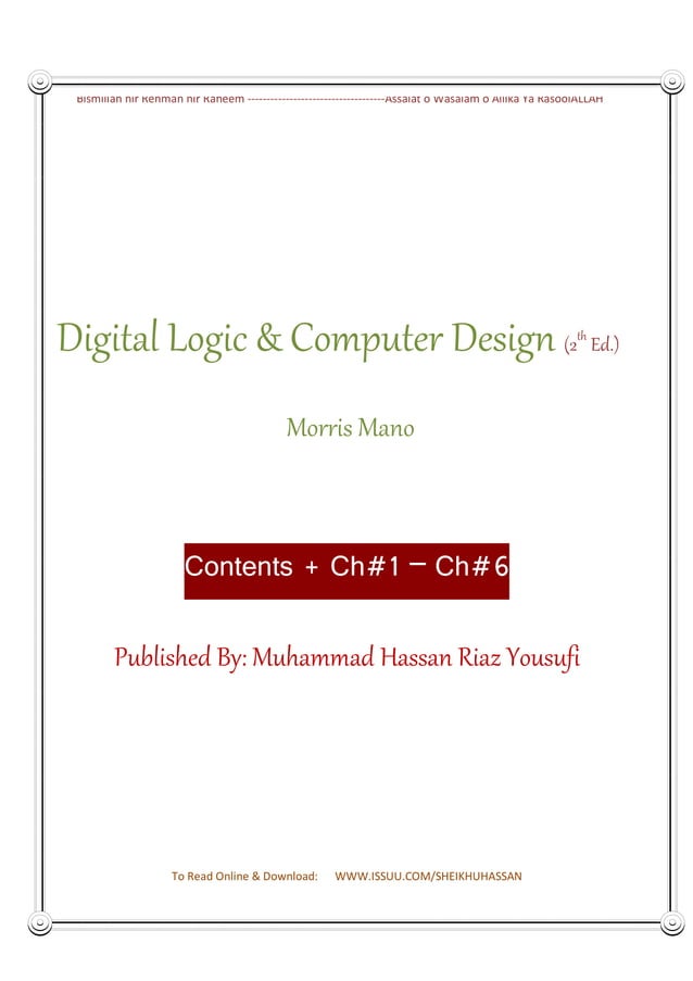 Digital logic and computer design | PDF