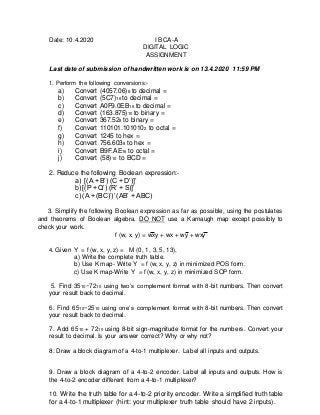 Digital logic assn | PDF