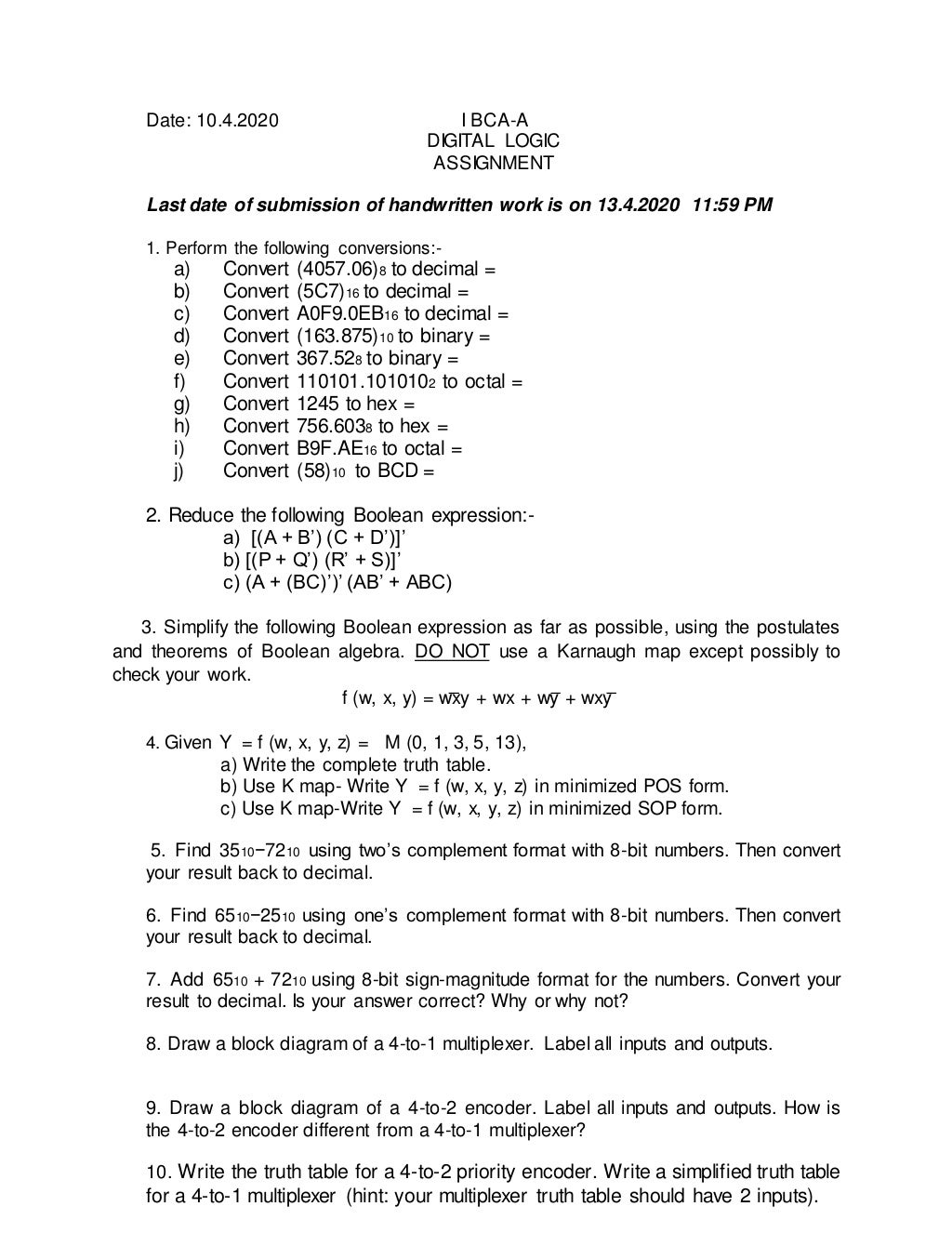 Digital logic assn | PDF