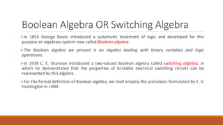 Digital logic design lecture 2 | PPT