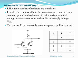 Digital logic families | PDF