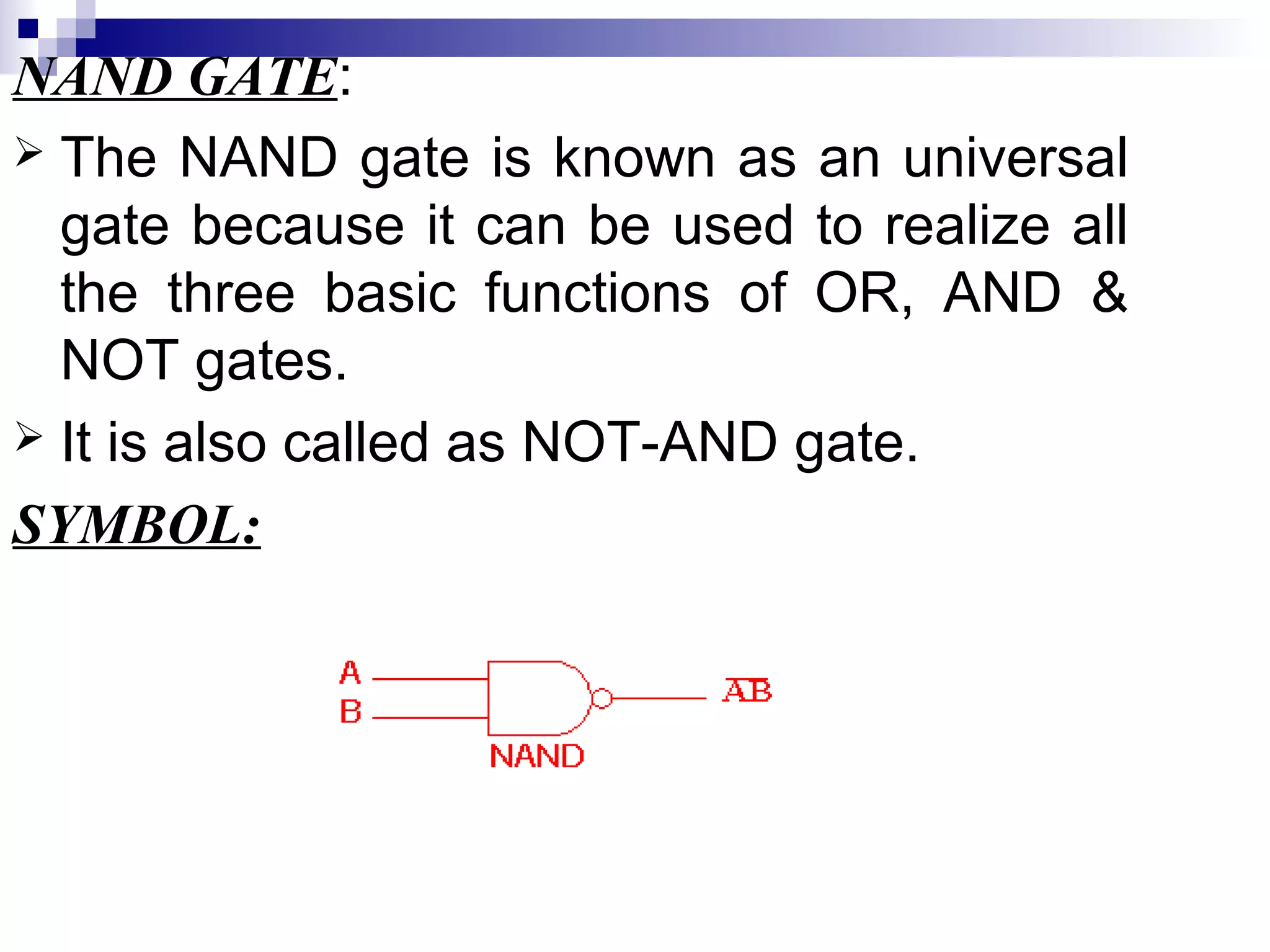 Digital logic gates and Boolean algebra | PPT | Physics | Science