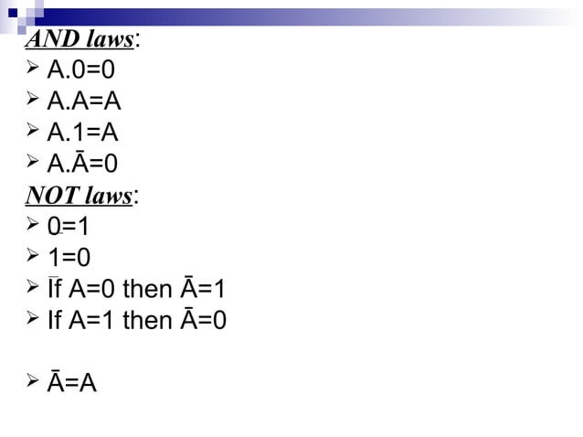 Digital Logic Gates And Boolean Algebra Ppt