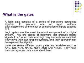 Digital logic Gates of Computer Science | PPTX