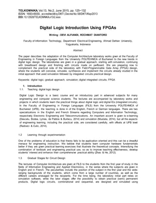 Digital logic introduction using fpg as resume | DOCX