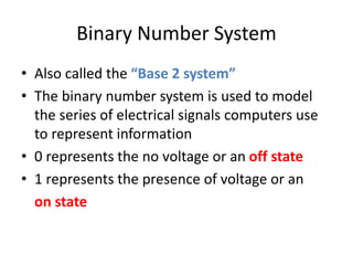 Number Systems and Binary Aritmetics | PPT