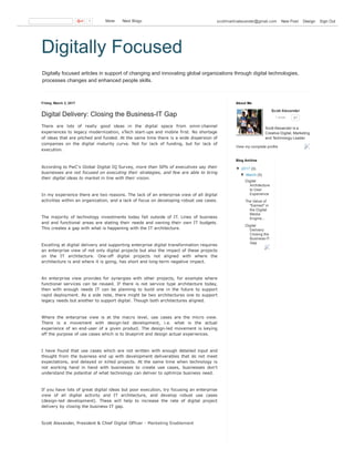 Digital Delivery - Closing the Business-IT Gap | PDF